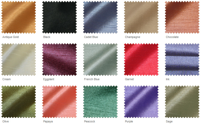 Folsom Party - Linen Rentals - Shantung Colors